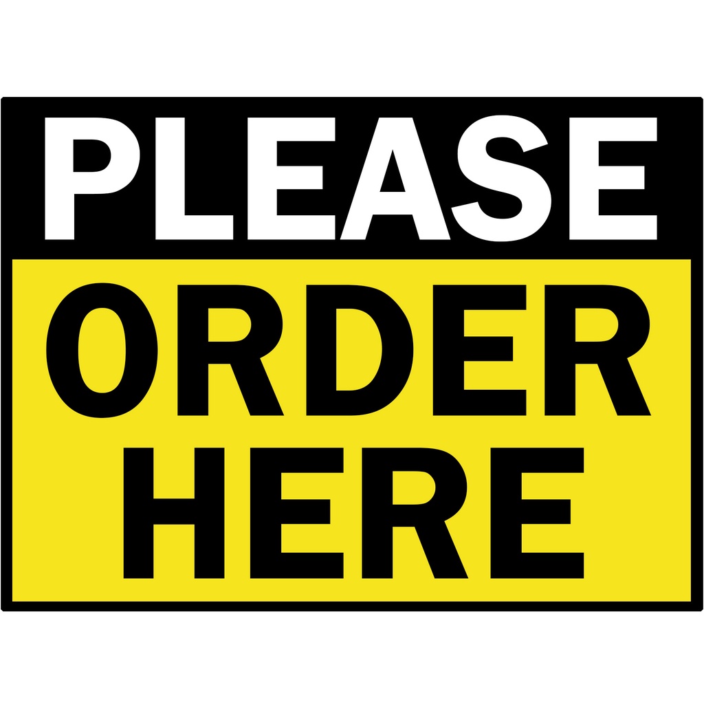 Please Order Here - Laminated Signage - A4 Size | Shopee Philippines