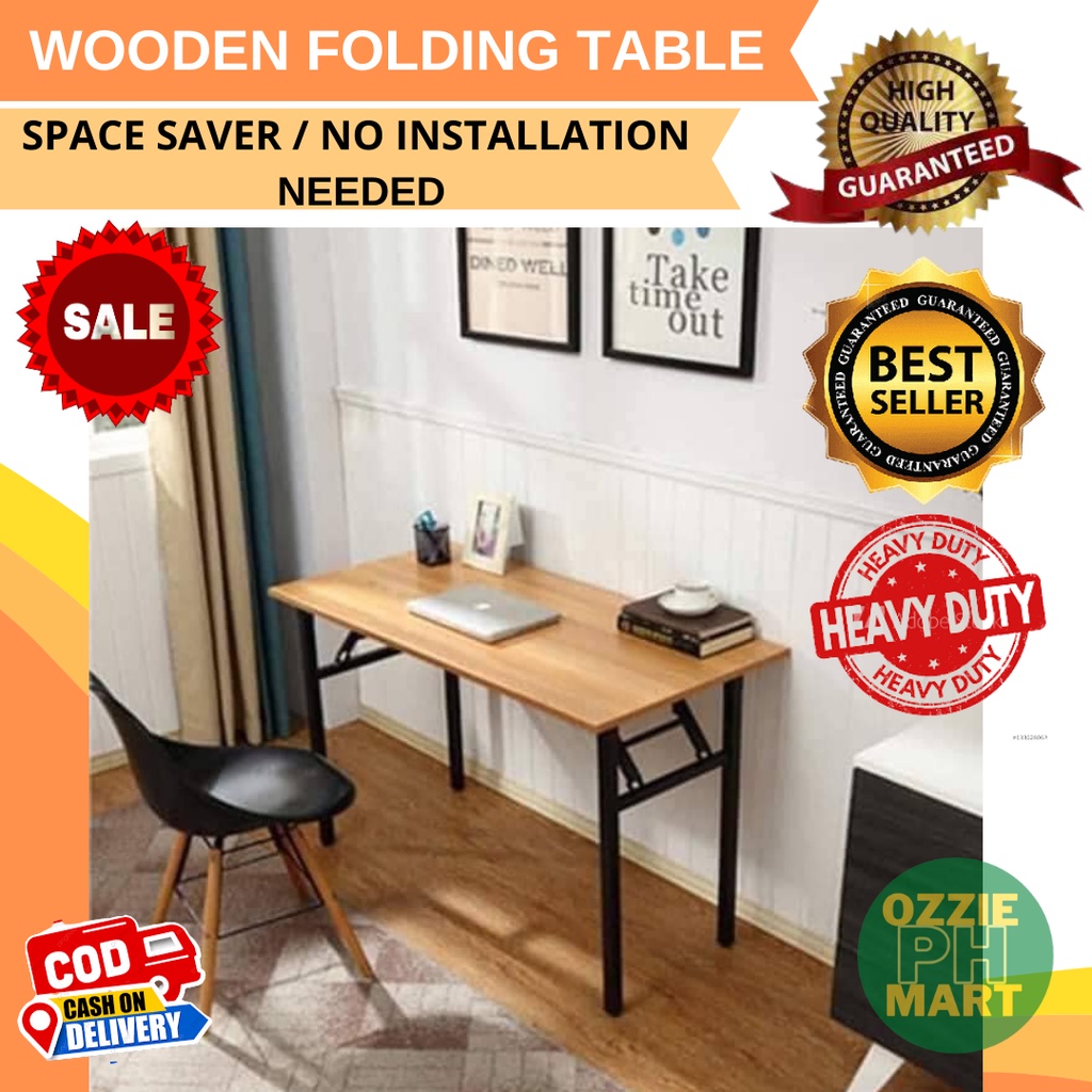 OZZIEMART.PH Folding Desk Home Office Furniture Study Desk 80 X 40 X 75 ...