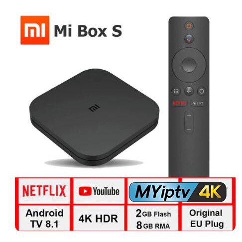 MI BOX S 2GB RAM + 8GB ROM | Chromecast Built-in | 4K HDR 5G WiFi ...