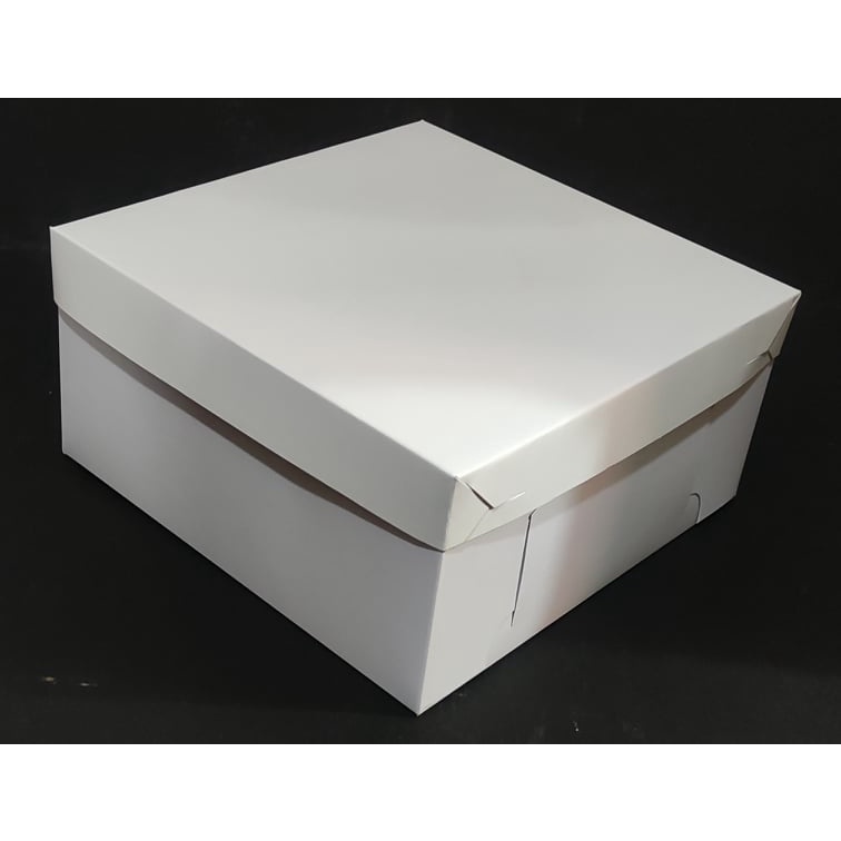12X12X5 inches inches CAKE BOX PLAIN WHITE NO WINDOW (10 SETS) | Shopee ...