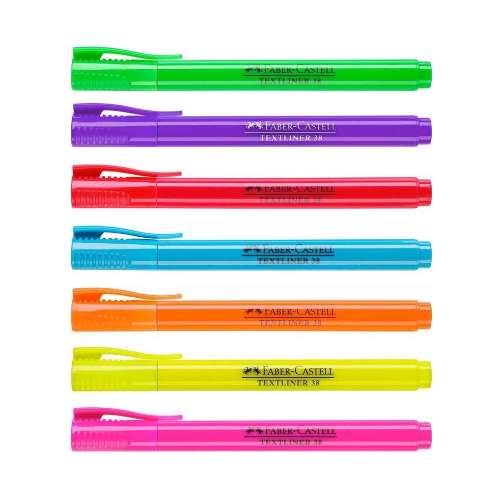 Highlighter Pen Neon Color Slim Faber Castell Textliner 38 7 Colors ...
