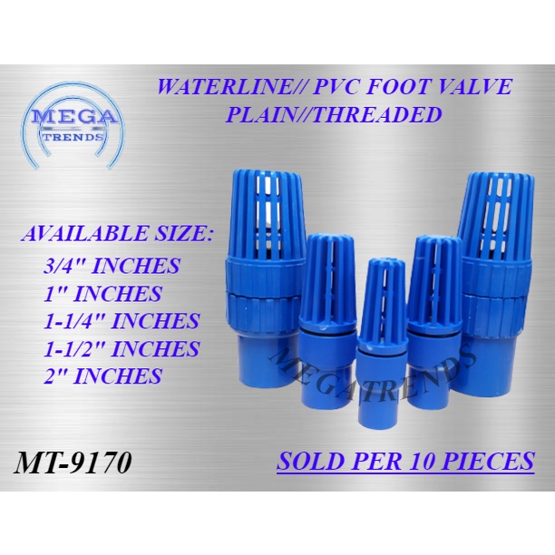 MT-9007 10PCS PVC WATER PUMP FOOT VALVE W/ STRAINER PLAIN//THREADED ...