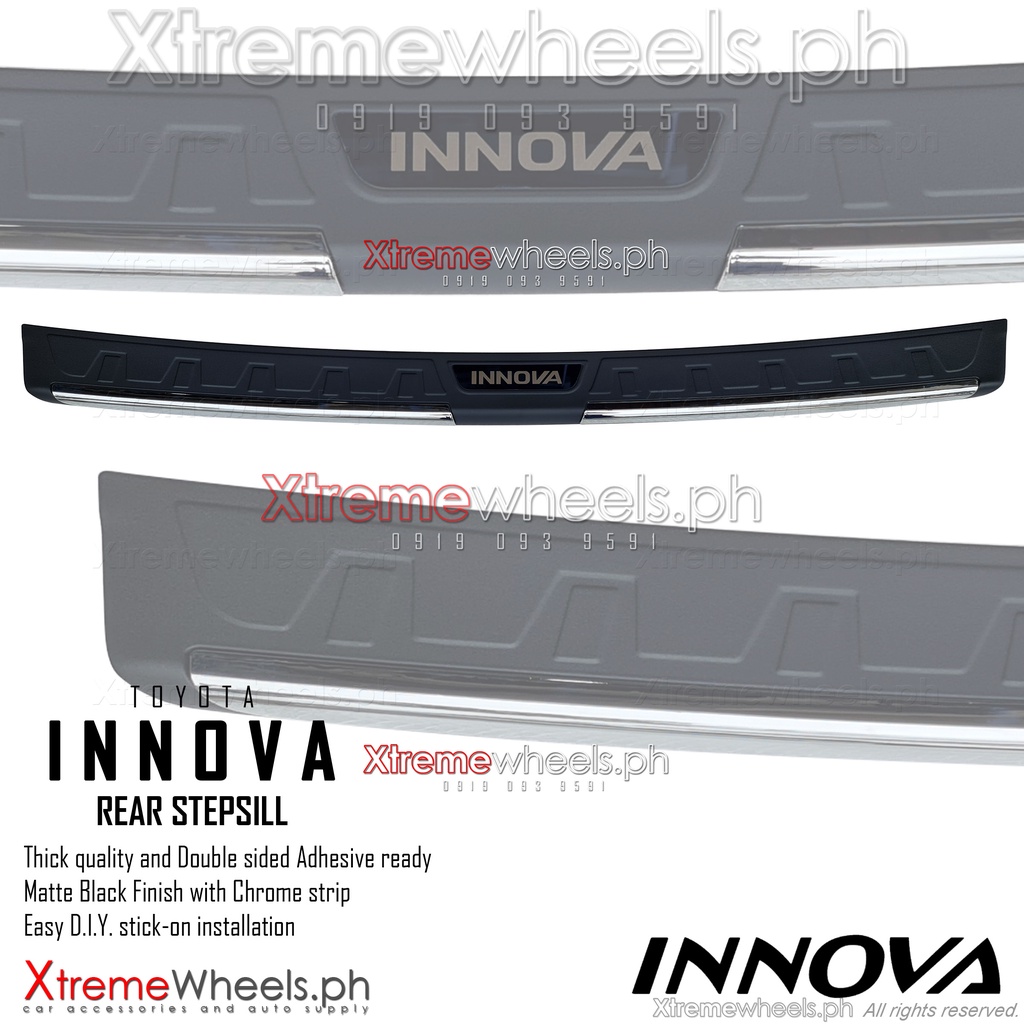 Innova 2021-2025 Black Chrome Thailand Made Rear Bumper Protector ...