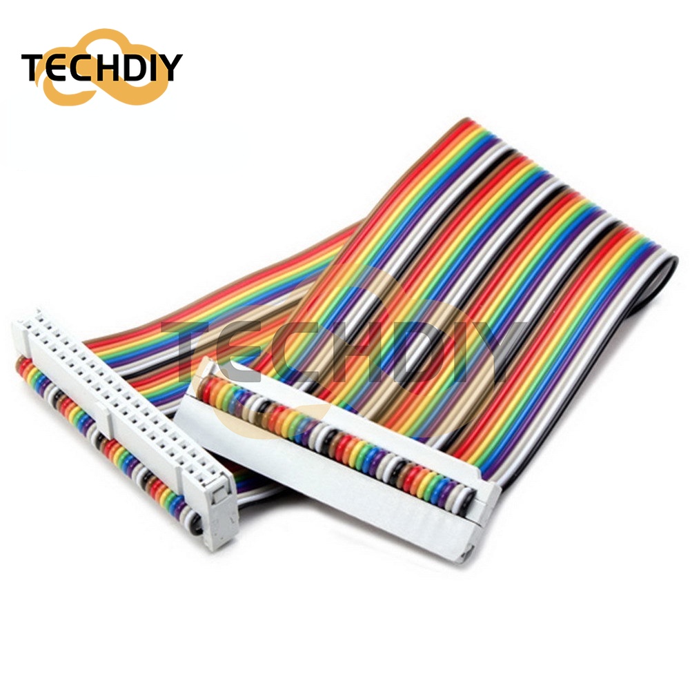 20cm 40 Pin 40pin Way Gpio Rainbow Ribbon Cable for Raspberry Pi Model ...