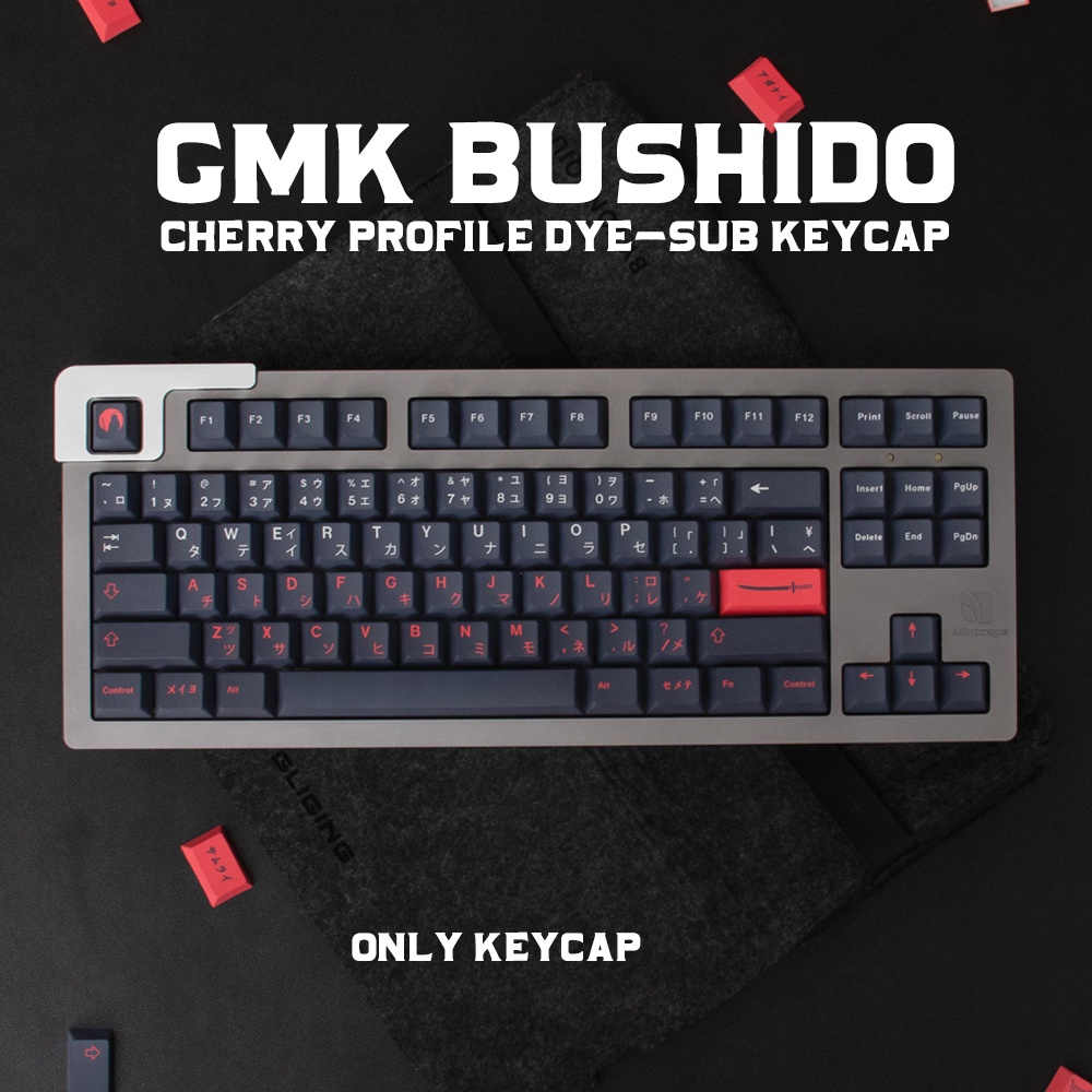 GMK Bushido PBT 130 Keys Keycaps Personalized Cherry Profile DYE-SUB ...