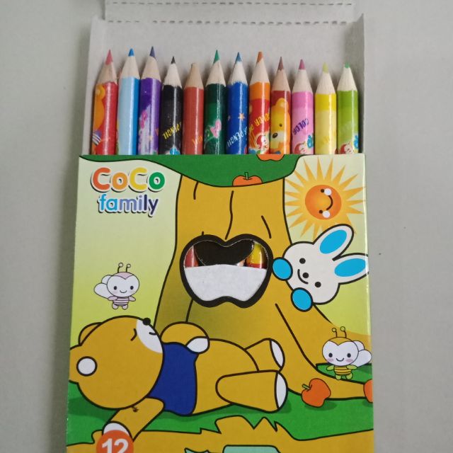 12 Short Wooden Colors And 8 Small Crayons Good To Use Suitable For ...