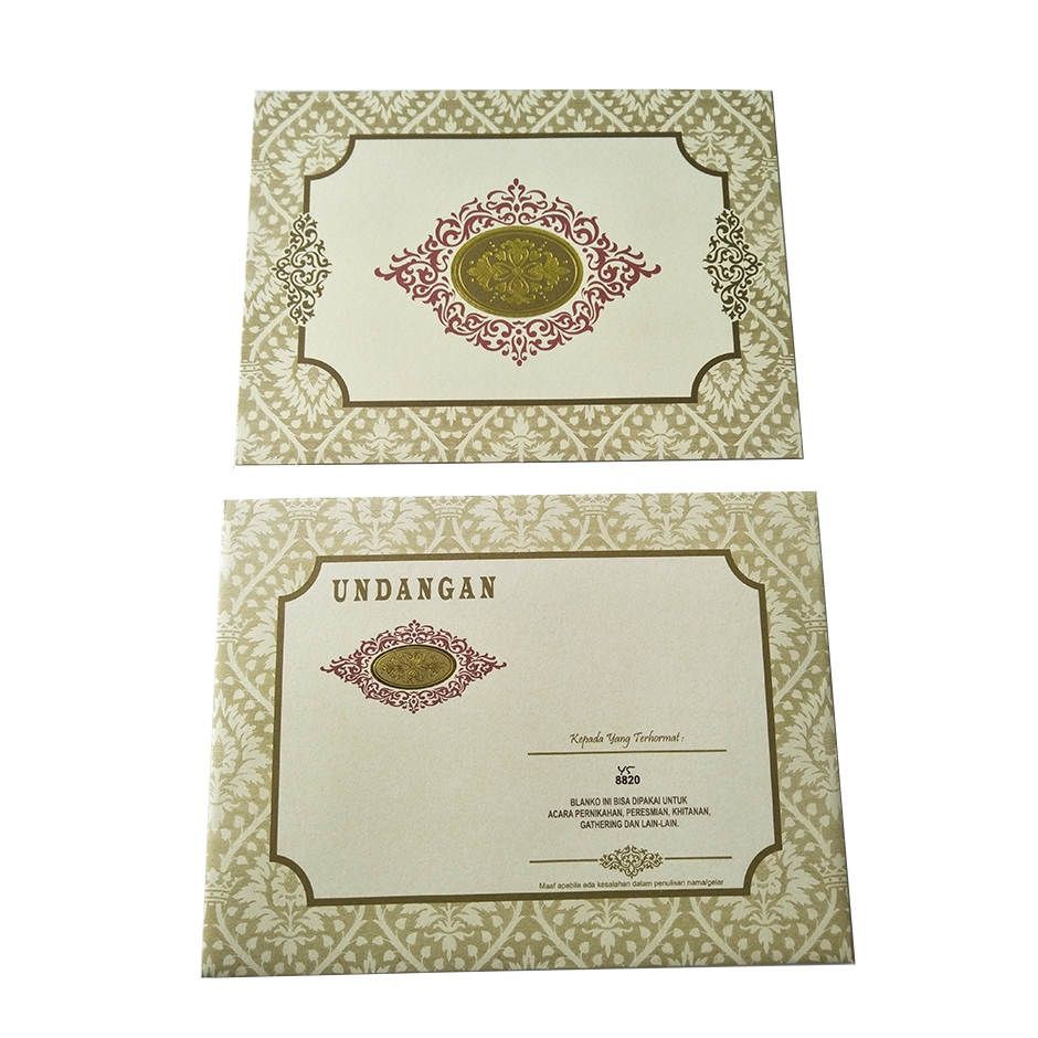 Blanko Wedding Invitation / Circumference Model Elegant Thick Paper ...