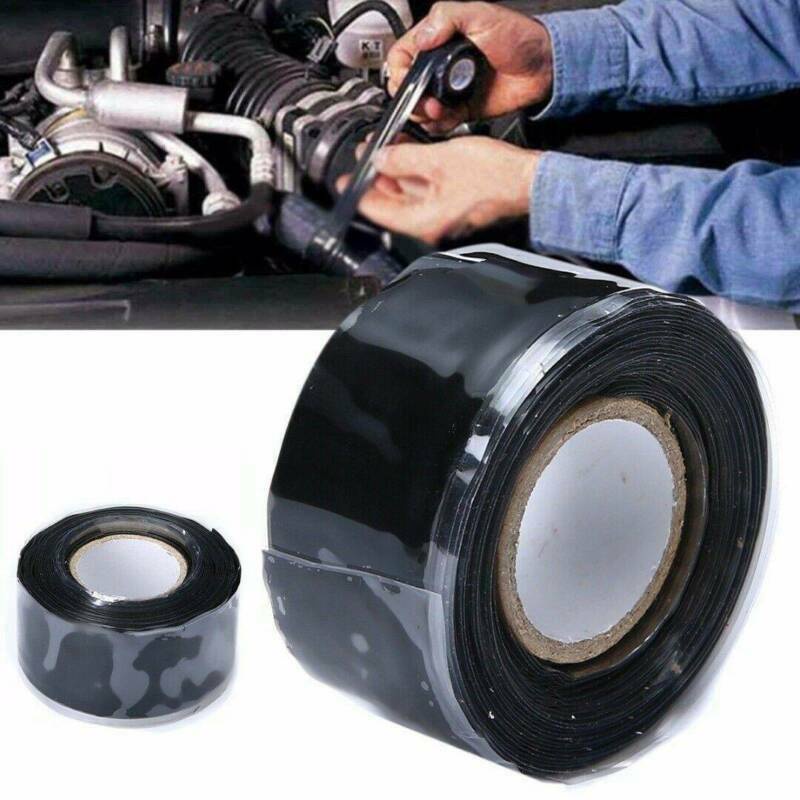 Black Self-Fusing Silicone Rubber Electrical Tape Repair Waterproof ...