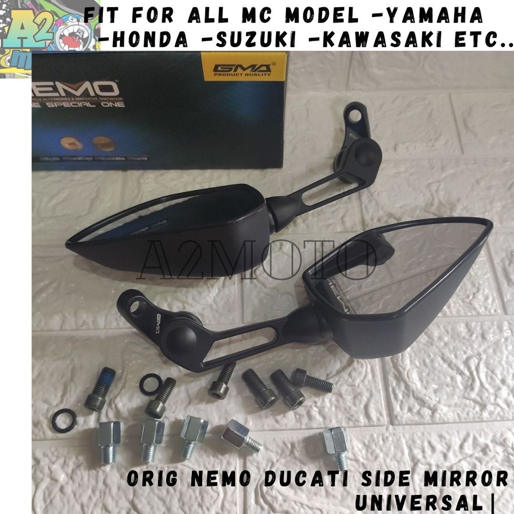 NEMO DUCATI Side Mirror Universal Circuit Kunai NMAX Aerox XMAX ADV ...