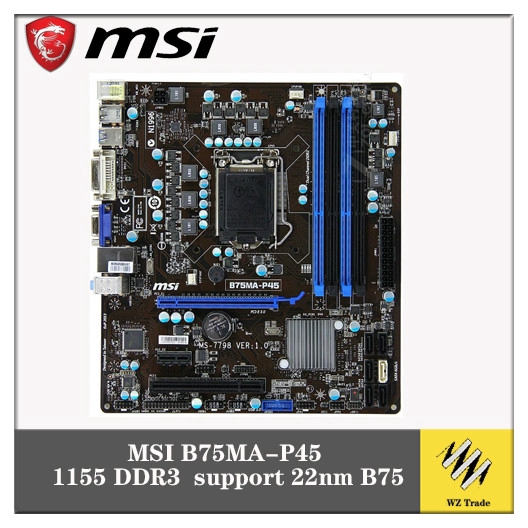 MSI B75MA-P45 / G43 LGA 1155 DDR3 boards support 22nm B75 Desktop ...