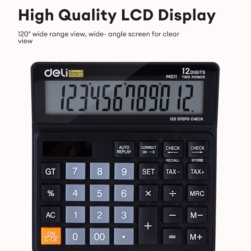 Deli Big Display Electronic Calculator Desk Calculator Office School ...