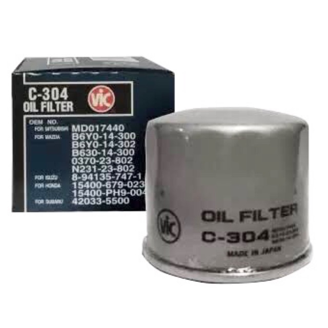 Vic Oil Filter C-304 for Hyundai / Kia / Isuzu/ Ford (C304) | Shopee ...
