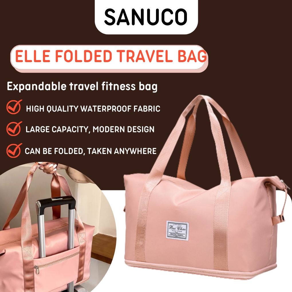 Sports bag elle folded travel bag waterproof handbag travel bag women ...