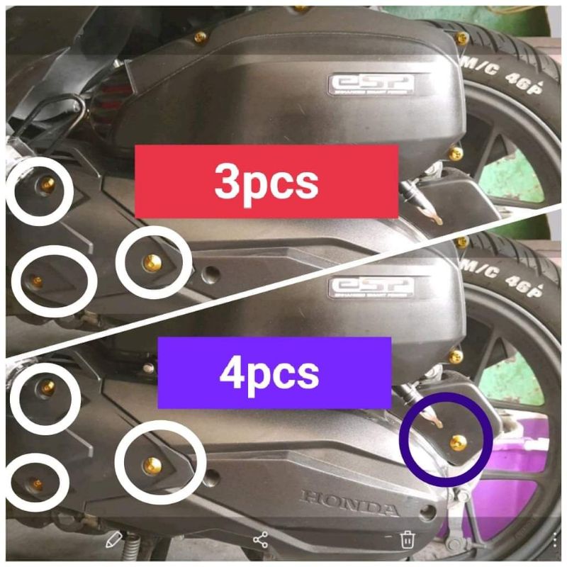 Heng cvt bolts+ sensor bolts for honda click v3/v2/v1/airblade/beat fi ...