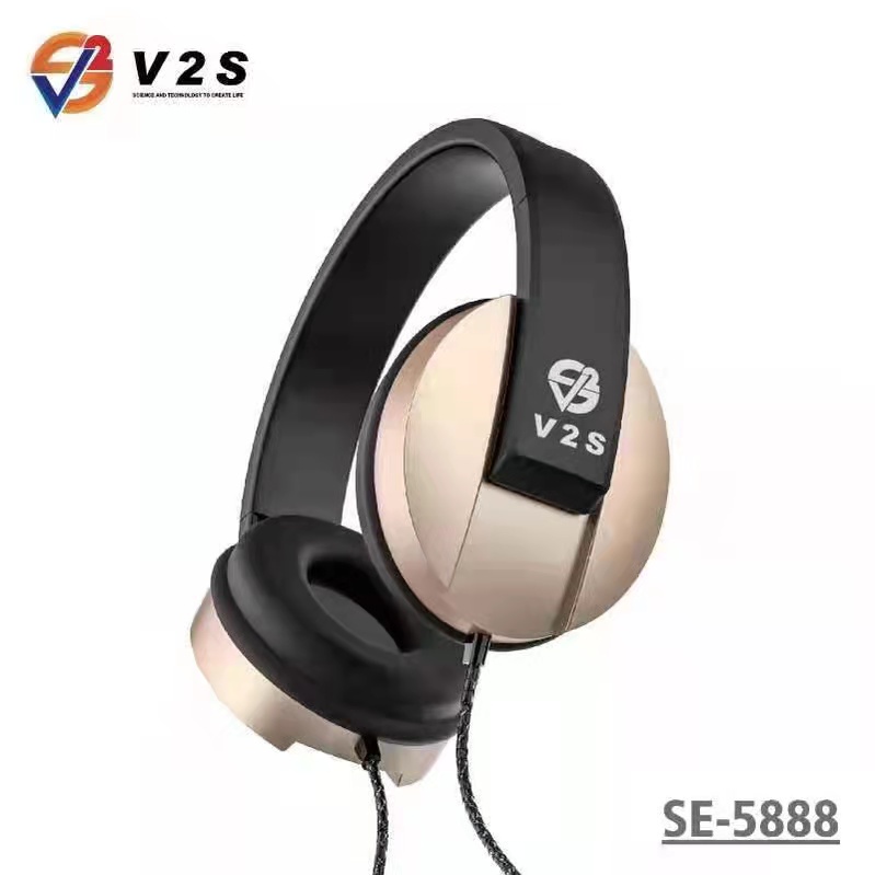 V2S SE5222 Collapsible 3.5mm Standard Wired Headphone Foldable ...