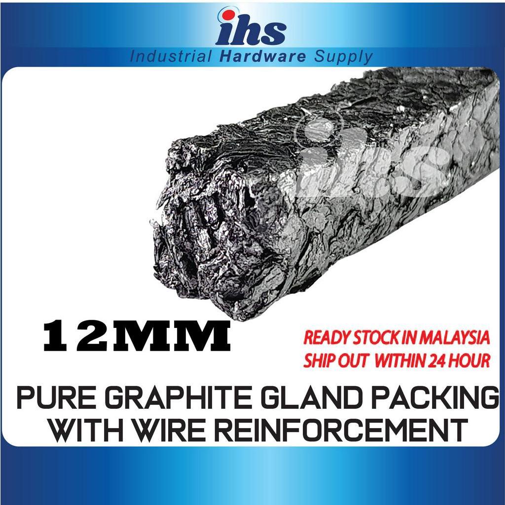 Approx 12mm Pure Graphite Gland Packing with Wire Reinforcement ...