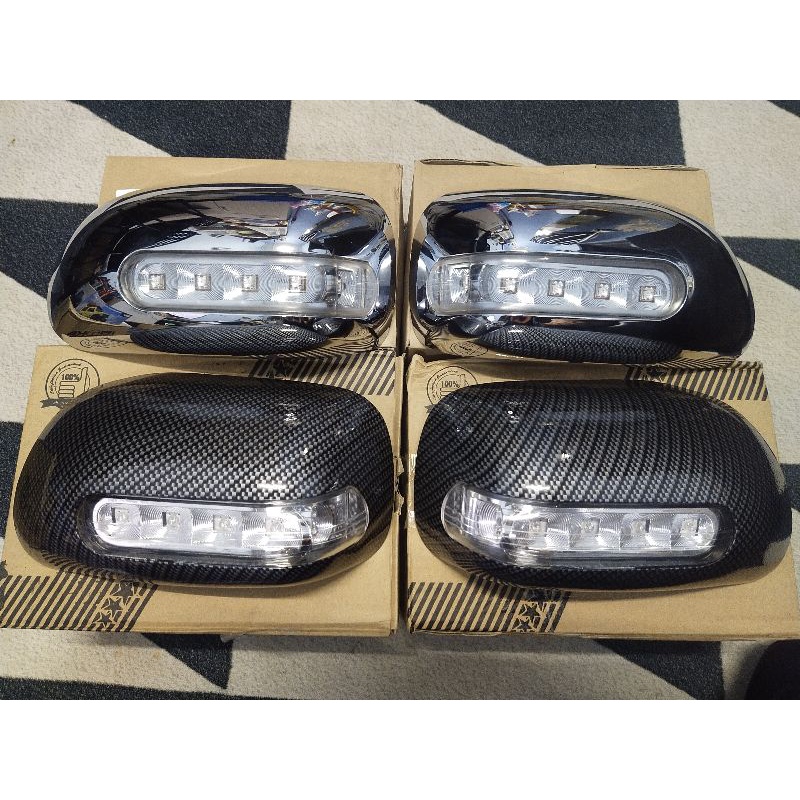 Toyota Avanza 2003-2011 Chrome/Carbon/Matt Black Side Mirror Cover With ...