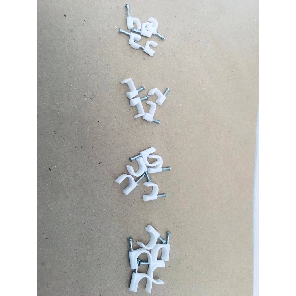 ( PER 20PCS ) PVC Cable Clip / PVC Clamp (Round) | Shopee Philippines