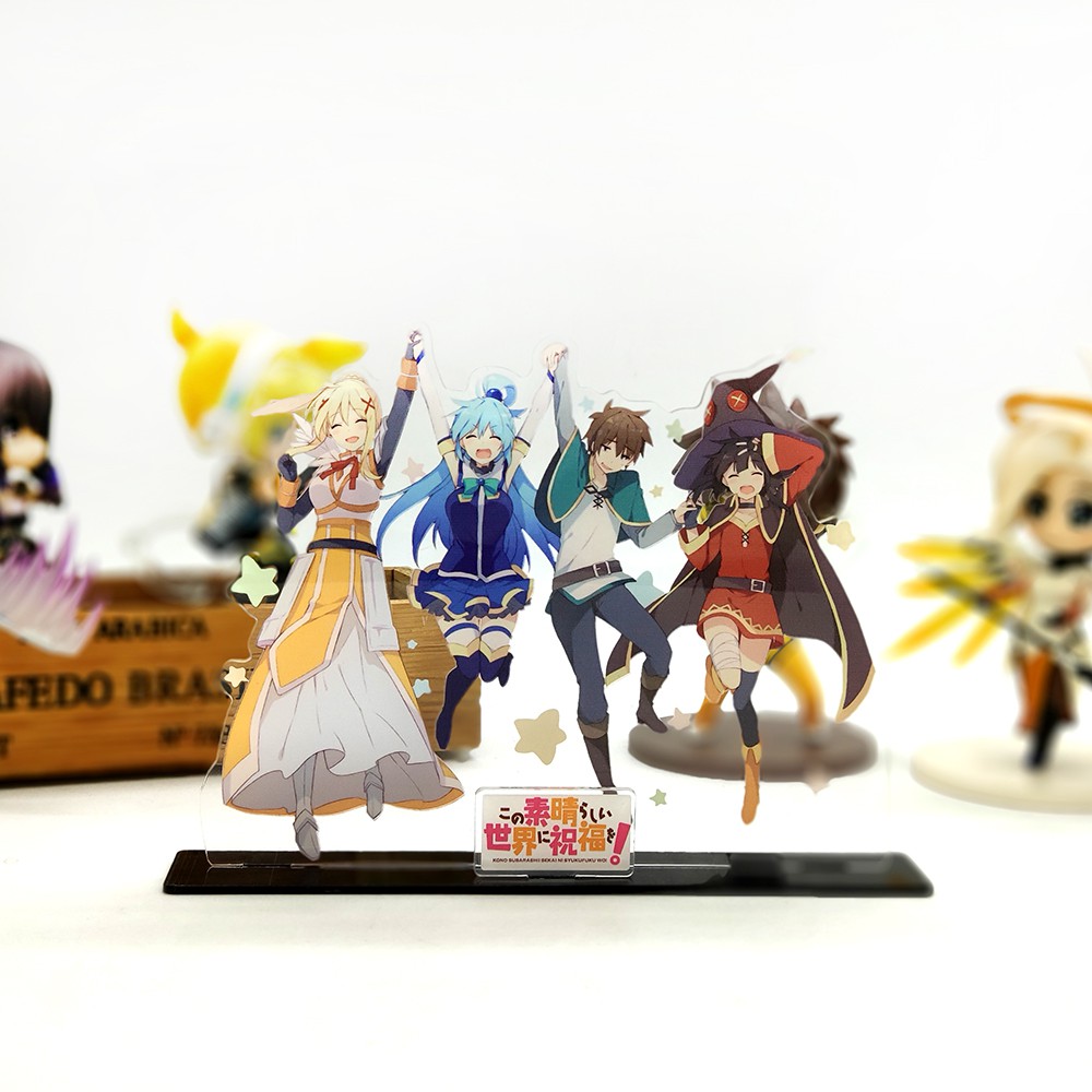 KonoSuba Aqua Megumin Sato Kazuma acrylic stand figure | Shopee Philippines