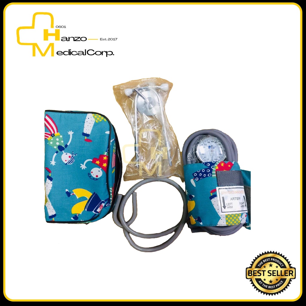 ANEROID SPHYGMOMANOMETER BLOOD PRESURE W/ STETHOSCOPE FOR PEDIA ...