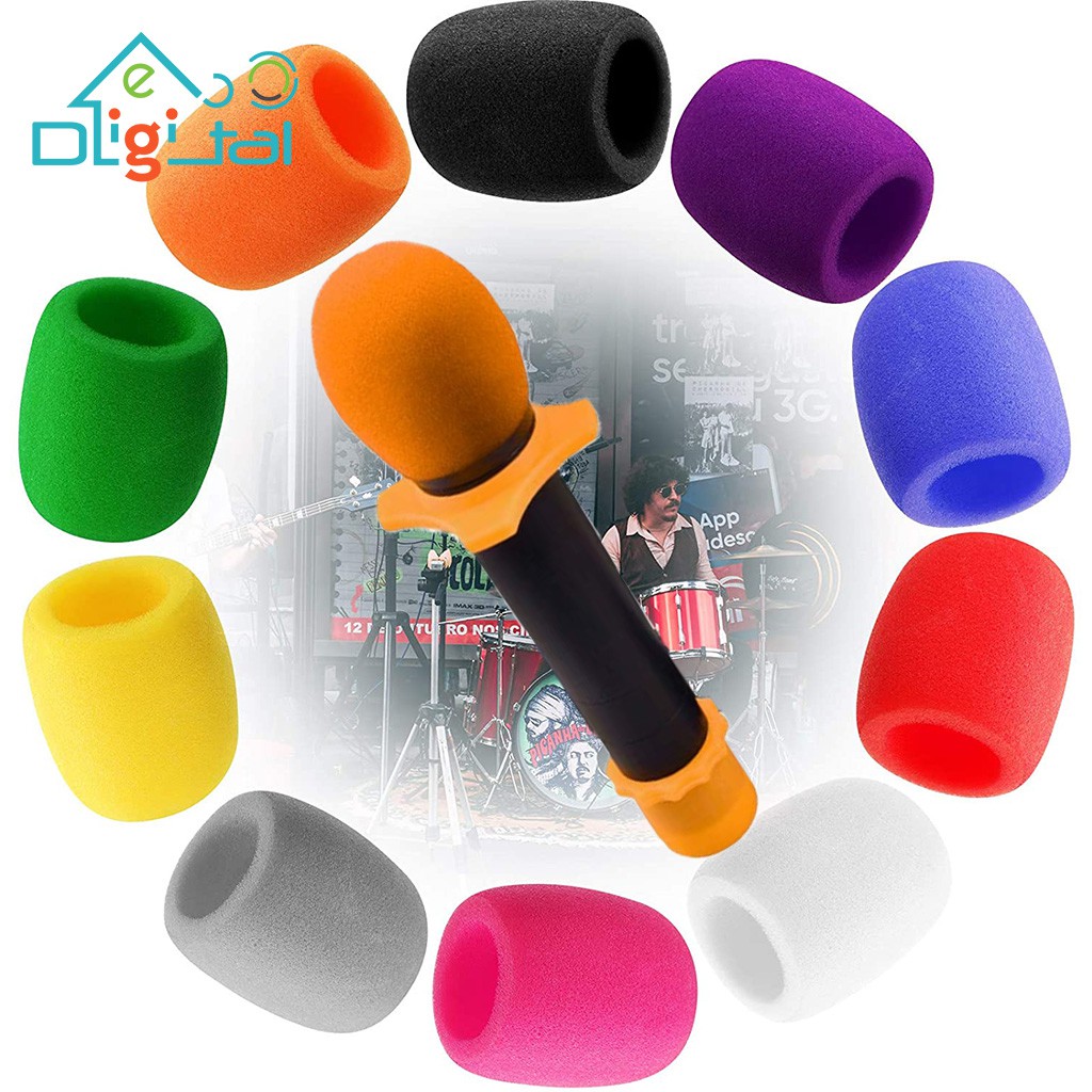 Handheld Microphone Windscreen Foam Cover Anti-Roll Device Mic Foam Mic ...