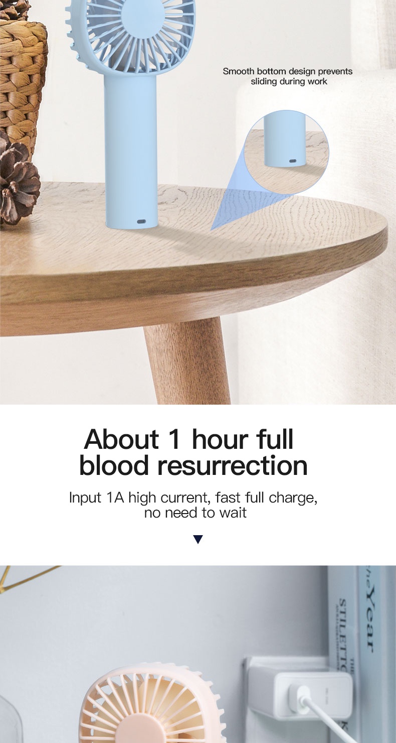 KIVEE FA05 Mini Handheld Fan 3-Speed Mute Desktop Electric Fan ...