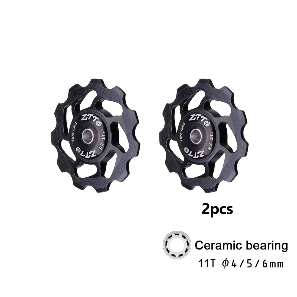 ZTTO MTB 11T Bicycle Rear Derailleur Jockey Wheel Ceramic Bearing Pulley AL7075 CNC Road Bike ...