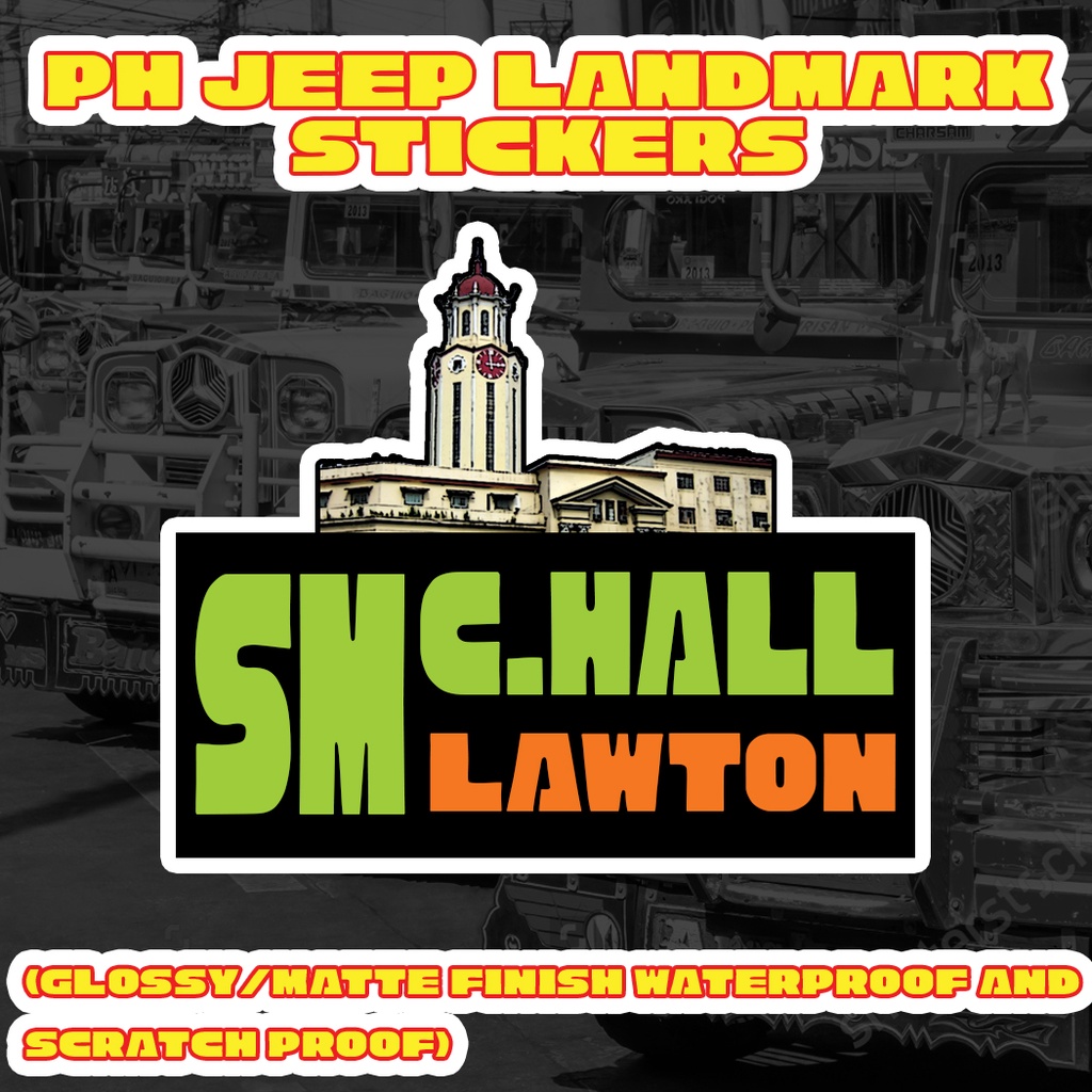 Jeepney Signage and Landmarks PREMIUM MATTE VINYL Stickers Waterproof ...