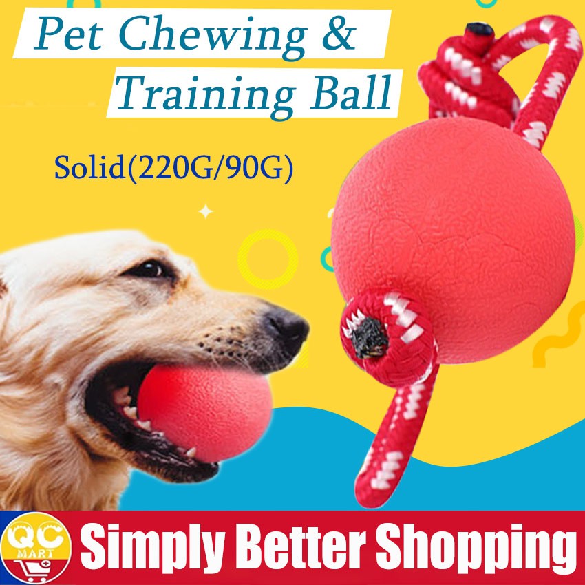 Pet Chewing Training Ball Teeth Bite Non-toxic Solid Natural Rubber ...