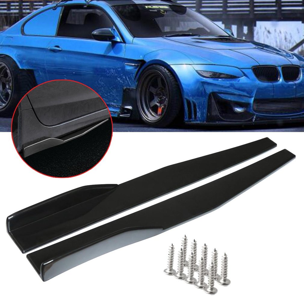 2PCs Universal Car Body Styling Side Skirt Rocker Splitters Diffuser ...