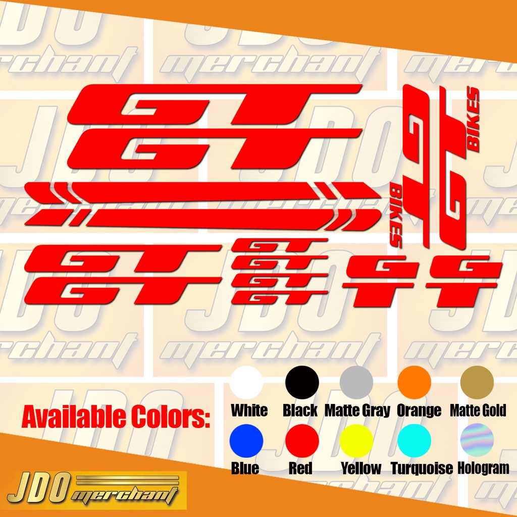 GT bike Stickers GT sticker Decals | Shopee Philippines