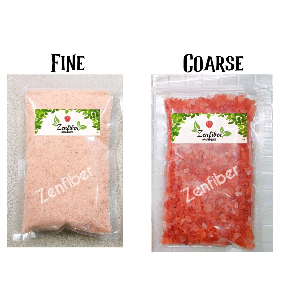 Zenfiber Organiques Himalayan Pink Salt- Coarse and Fine 250g | Shopee ...