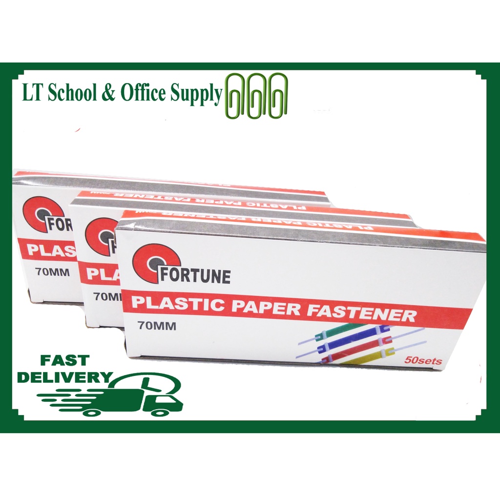 Fortune / GAtor Assorted Color Plastic Paper Fastener 70mm | Shopee ...