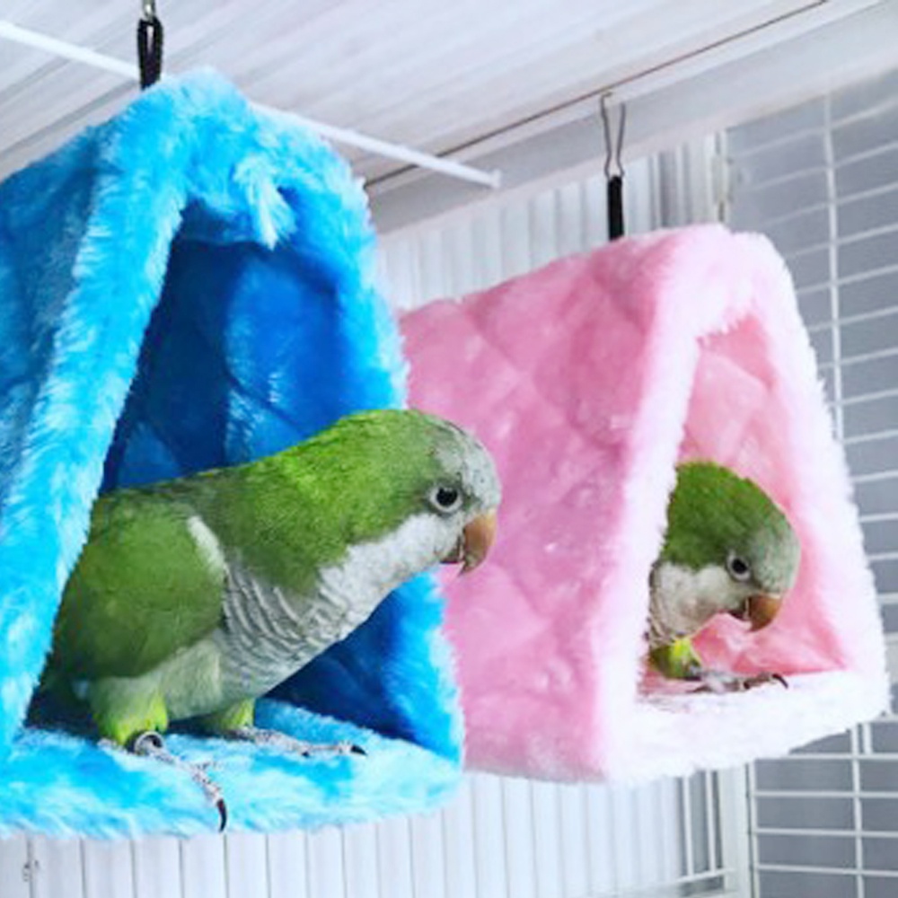 Fashion Pet Bird Parrot Cages Warm Hammock Hut Tent Bed Hanging Cave ...
