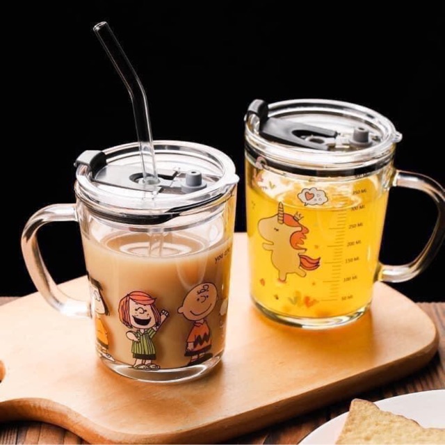 TYPE 1 - SCRIPTED GLASS CUP (FREE SILICON STRAW) | Shopee Philippines