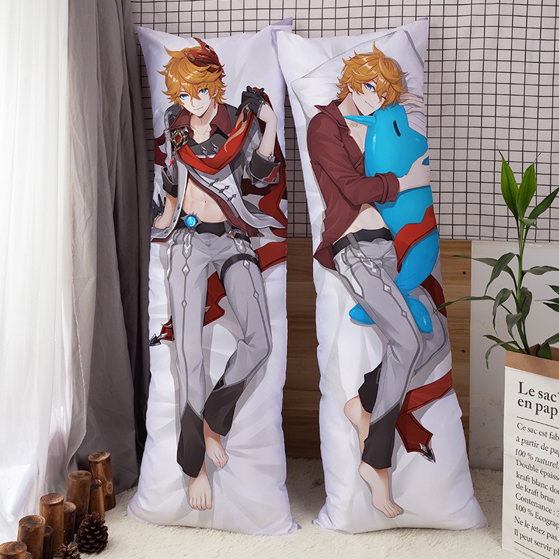 2D Genshin Impact Dakimakura Handsome Tartaglia Pillow Cover Hugging ...