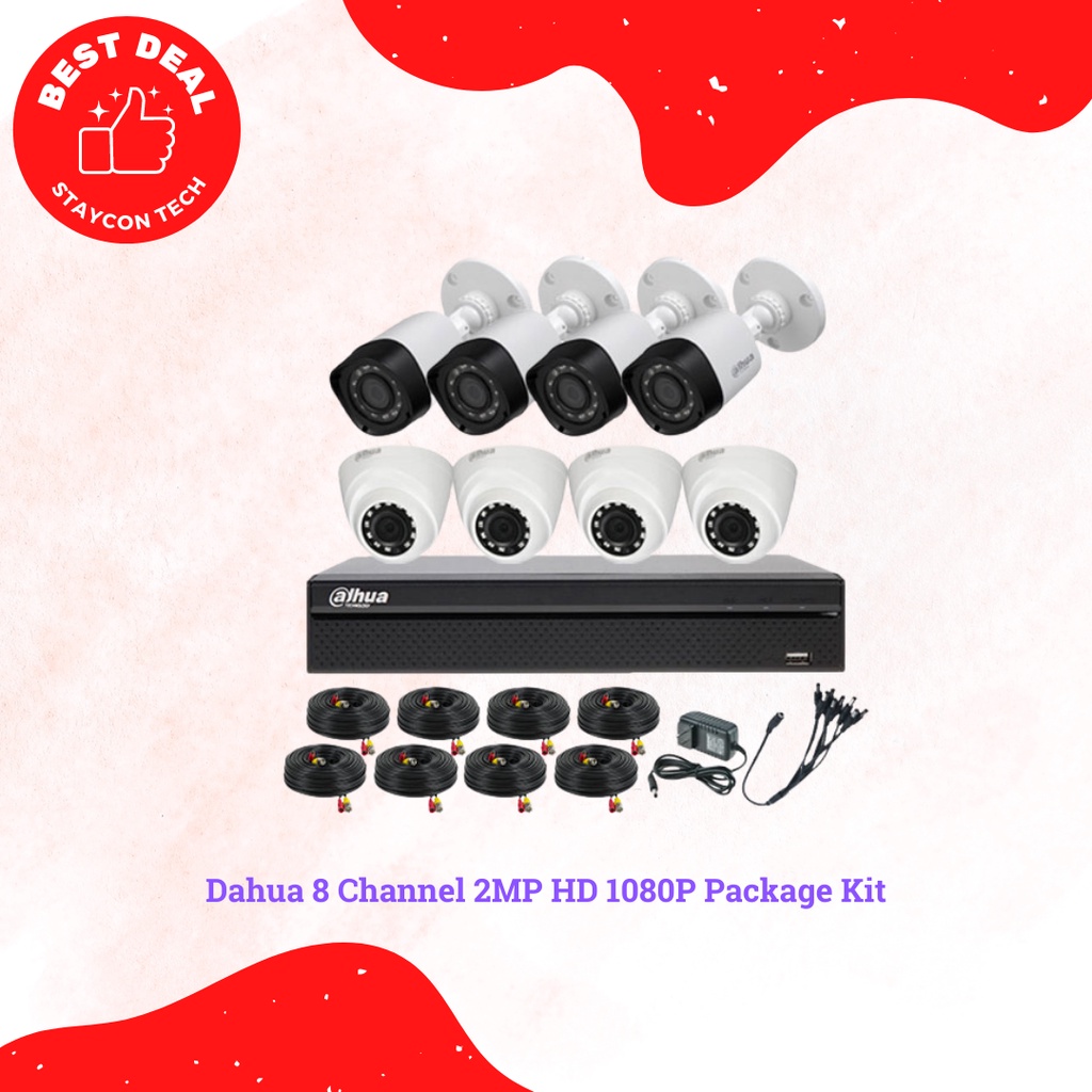 Dahua DIY 8 Channel Camera 2MP HD 1080P Package Kit | Shopee Philippines