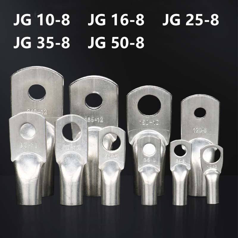 JG Series Copper Lugs Terminal Cable Lug M8 Bolt Hole Tinned Copper ...