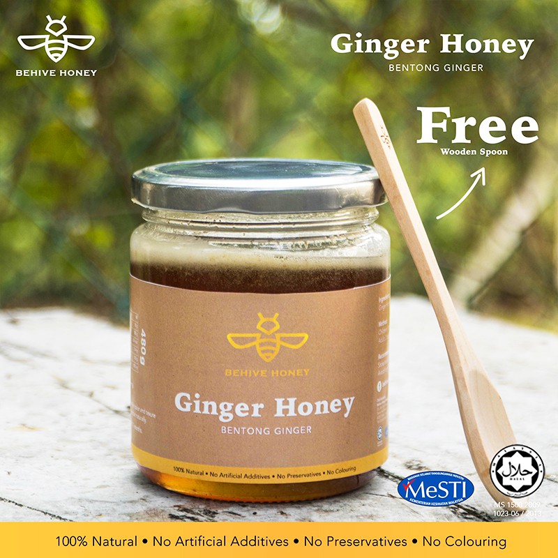 Madu Halia Behive Ginger Honey (Bentong Ginger) (480g) HALAL 生姜蜂蜜 (文东姜 ...