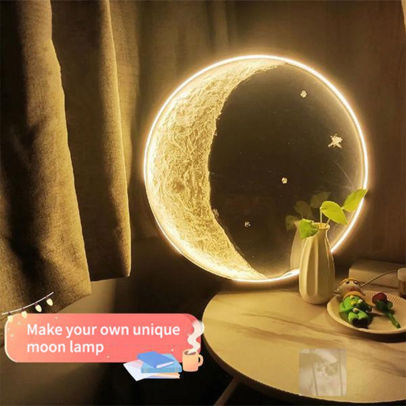 2022 New DIY Moon Light LED Wall Lamp 3D Romantic COB Decoration for ...