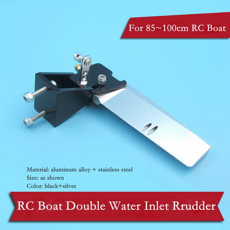 RC Boat Rudder Aluminum Alloy 95mm Double Water absorpting Simulation ...