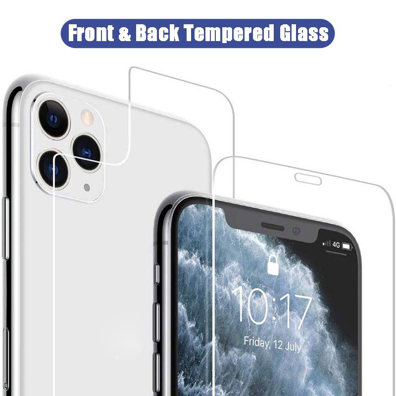 Front and Back Glass Film for iPhone 16 15 Pro Max 14 11 Tempered Glass ...