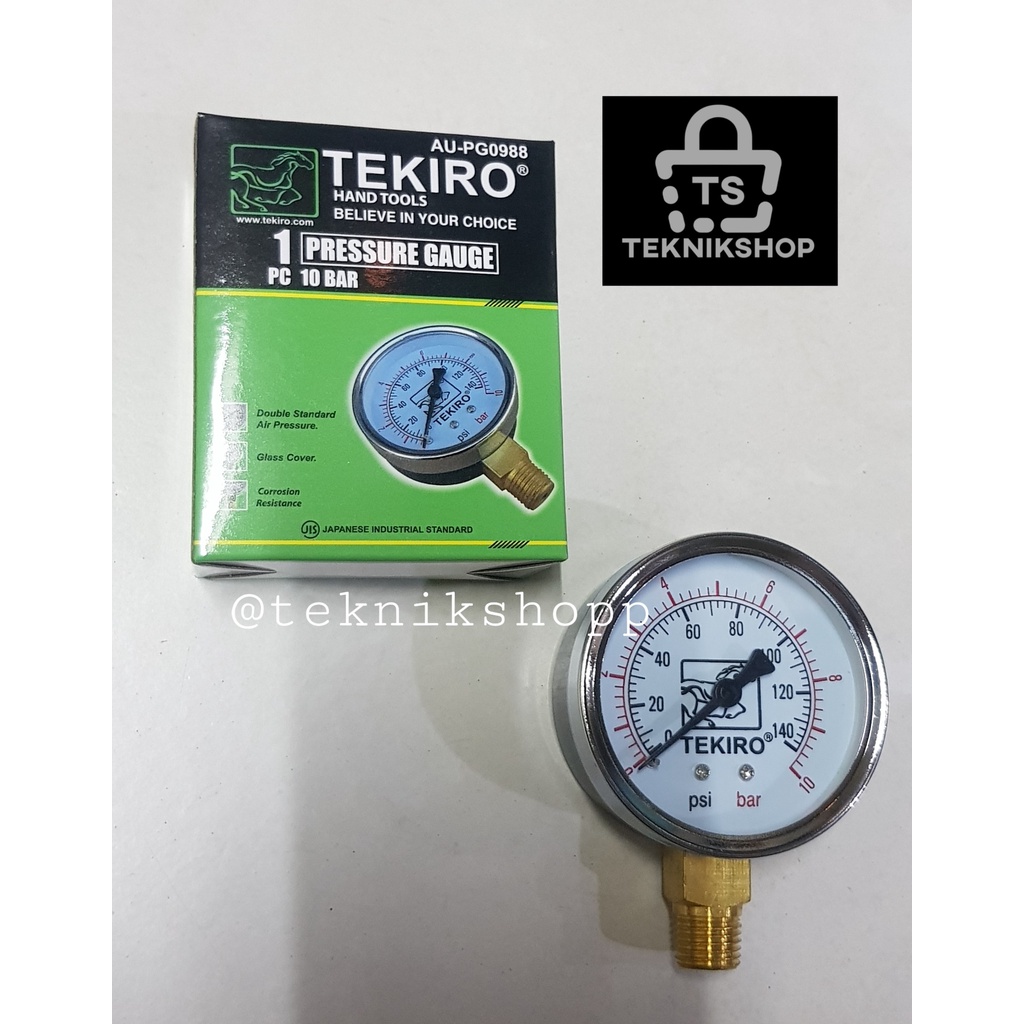 MANOMETER 10 BAR TEKIRO / PRESSURE GAUGE 10BAR / AMPERE METER ...