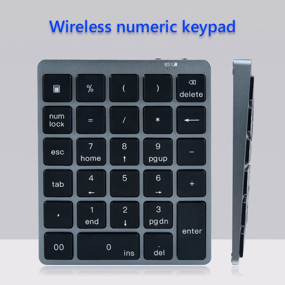 N960 28 Keys Aluminum Alloy Wireless Numeric Keypad for Accounting ...