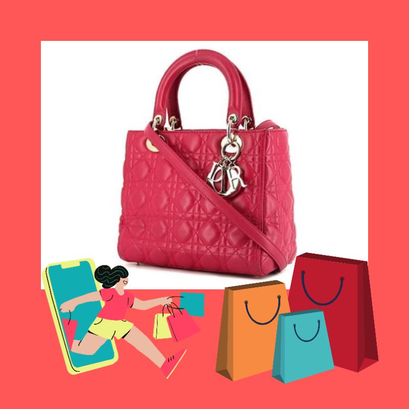 TG-CD Red Lady D*or Handbag | Shopee Philippines