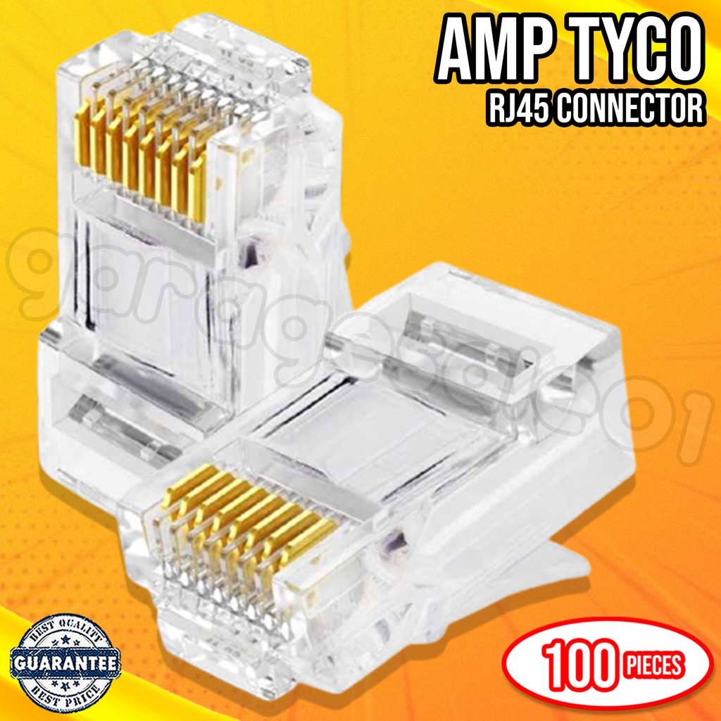 🟨PROMO SALE!! AMP Tyco RJ45 Connector Set of 100🟨 | Shopee Philippines
