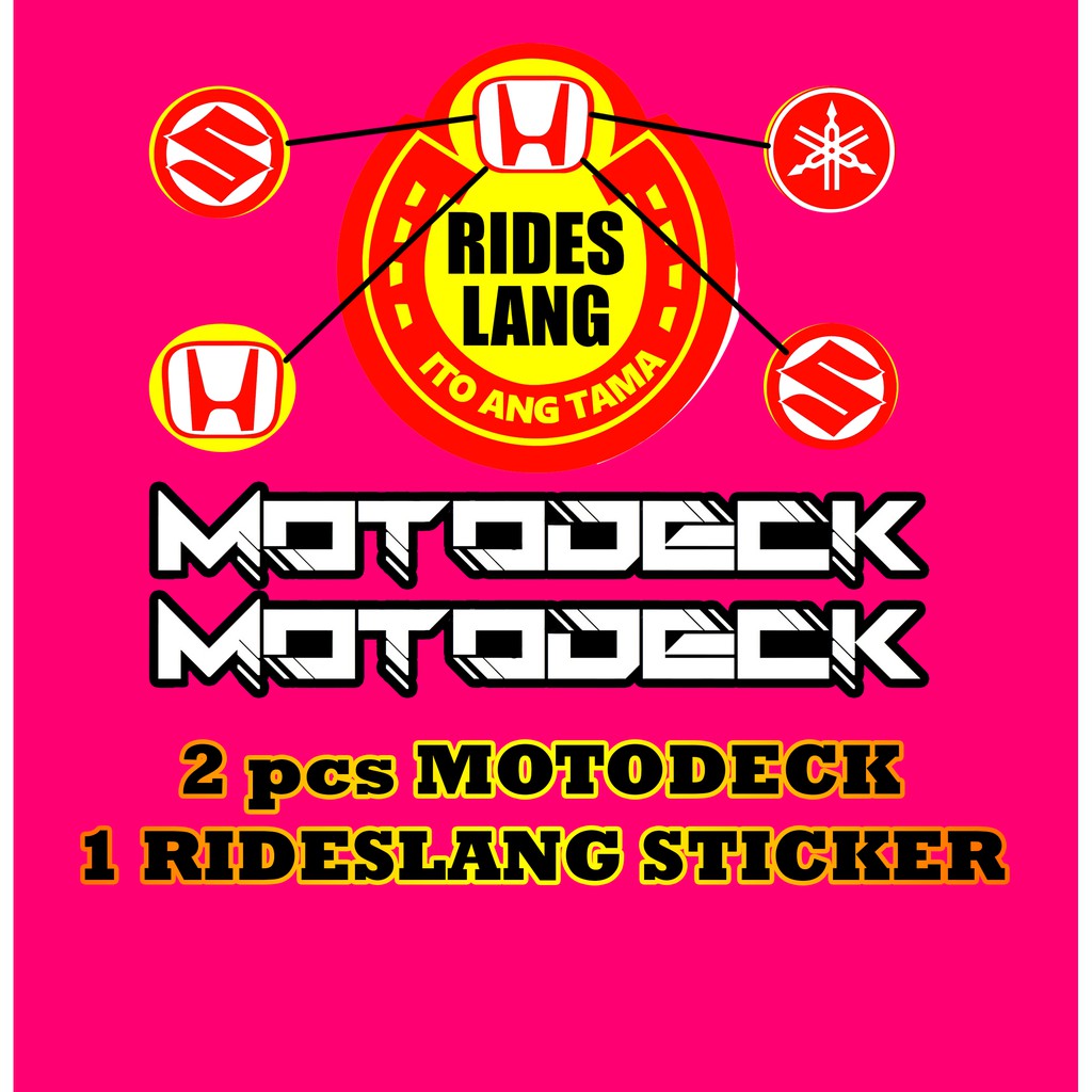 Rideslang Sticker Redhorse consept with Motodeck | Shopee Philippines
