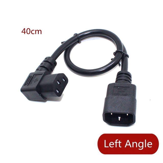 IEC60320 C13 Angle Converter Angle Extension Cable C13 to C14 PDU Angle Power Cables Male to ...