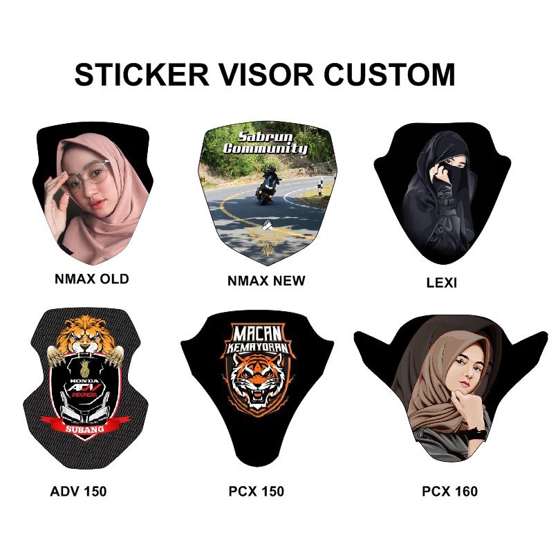 Custom Visor Stickers for Nmax PCX LEXI 125 155 ADV 150 160 AEROX ...