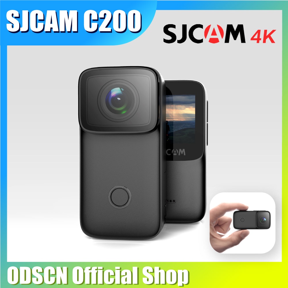 ODSCN SJCAM C200 1.28”IPS Screen Mini Thumb Camera 4K H.264 IMX335 16MP ...